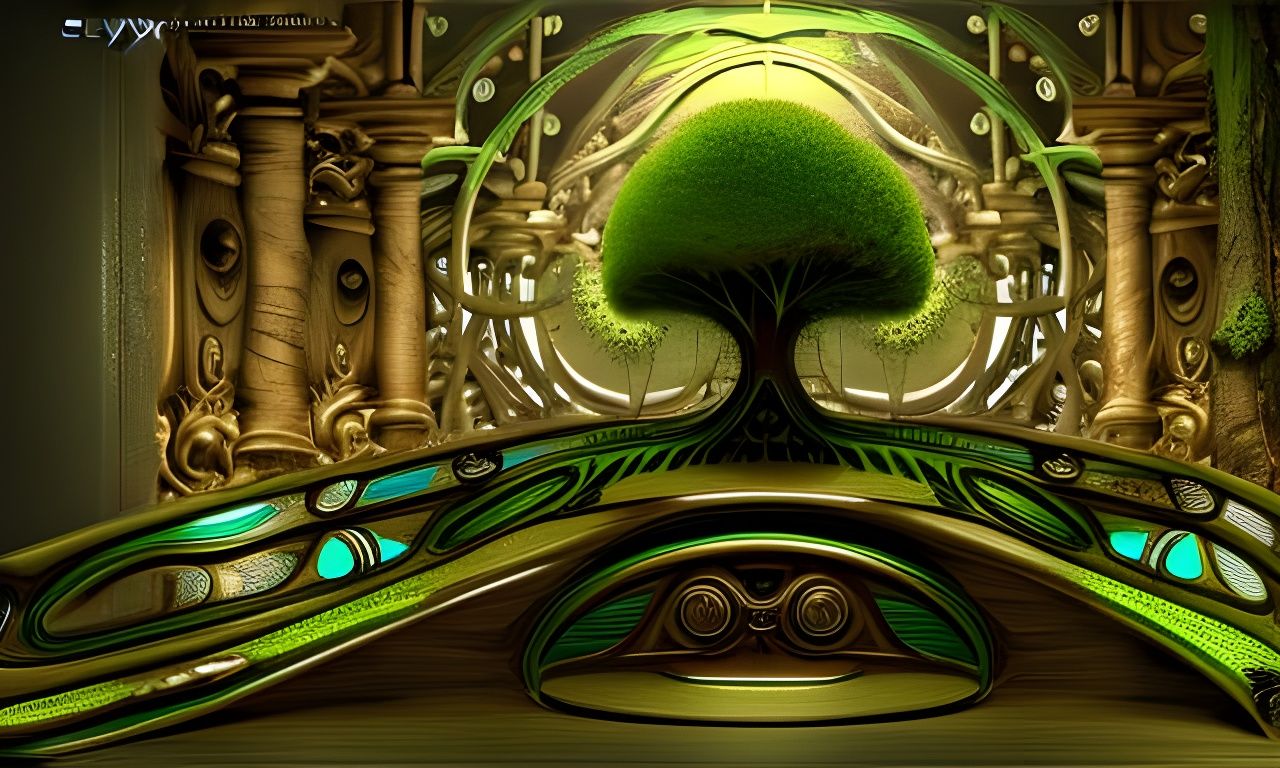 Psychedelic Green SteamPunk World - AI Generated Artwork - NightCafe ...