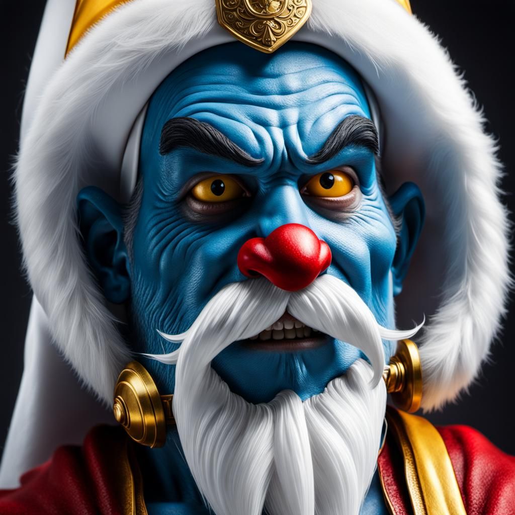 (Evil?) Smurf Clown - AI Generated Artwork - NightCafe Creator