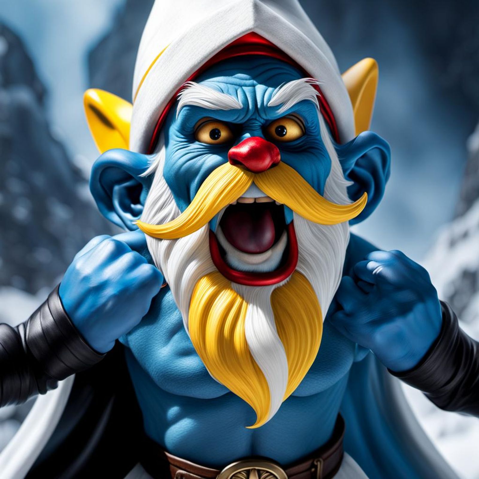 (Evil?) Smurf Clown - AI Generated Artwork - NightCafe Creator