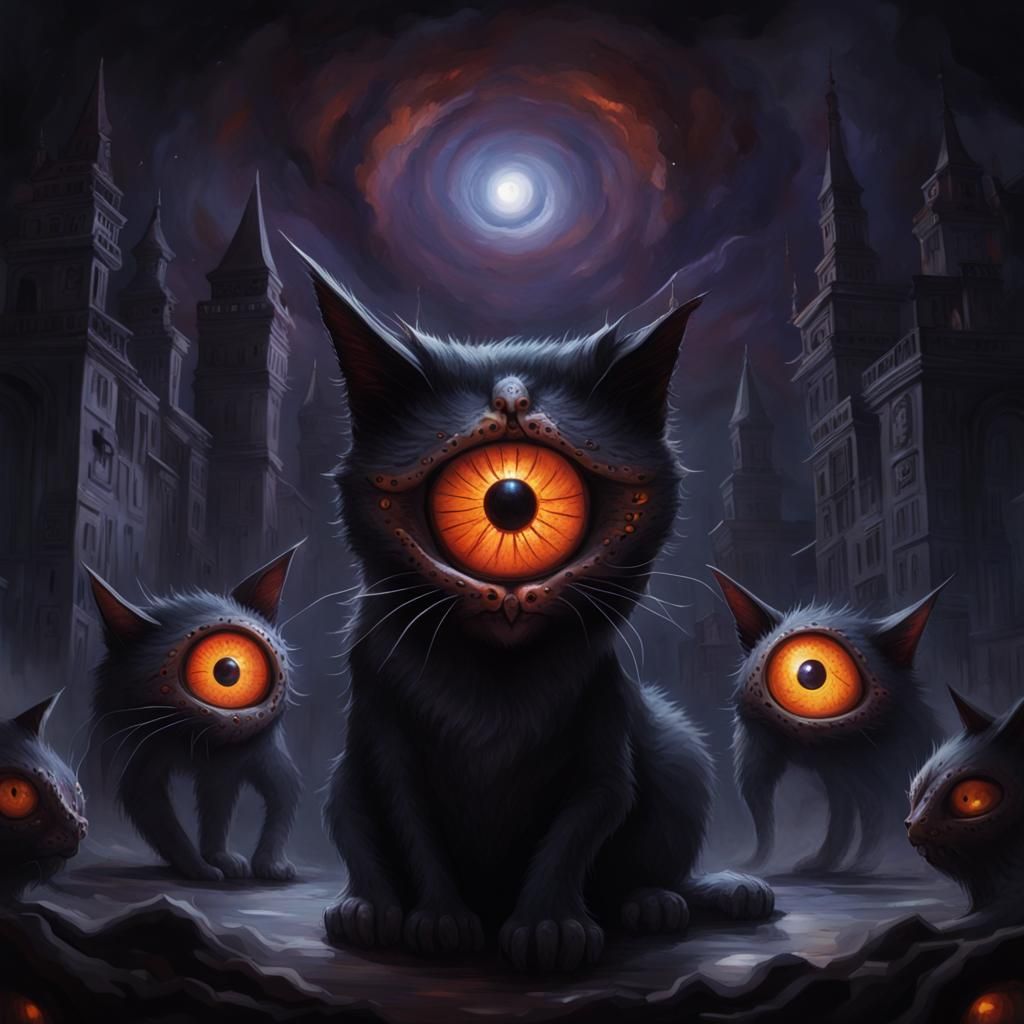 Staring Cat of Uldun-dar 2 - AI Generated Artwork - NightCafe Creator