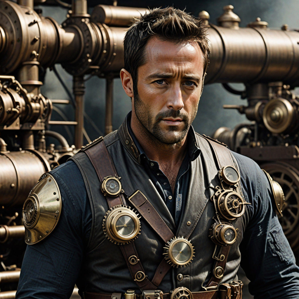 Steve McGarrett with Cyberpunk flare