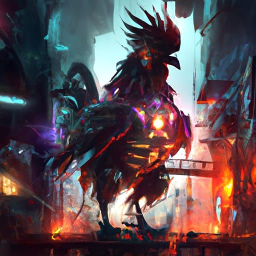 cyberpunk rooster - AI Generated Artwork - NightCafe Creator