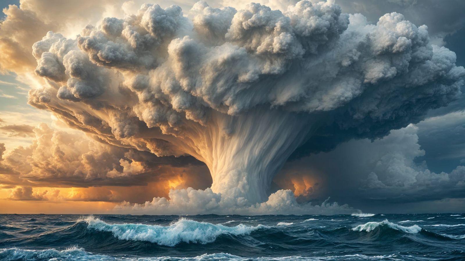 A gargantuan, churning tornado, its massive funnel cloud a deep ...