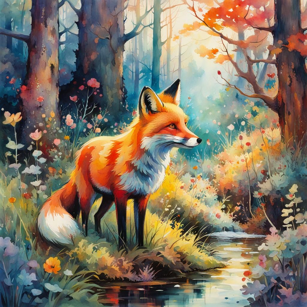 Fox - AI Generated Artwork - NightCafe Creator