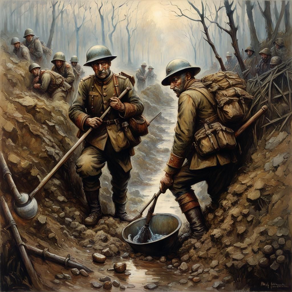 Trench Warfare - AI Generated Artwork - NightCafe Creator