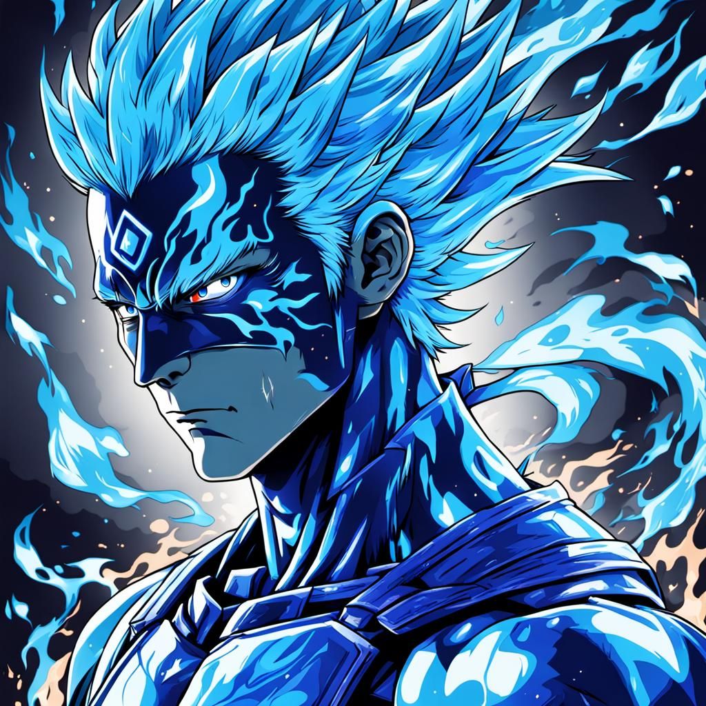 Blue fire man 2 - AI Generated Artwork - NightCafe Creator