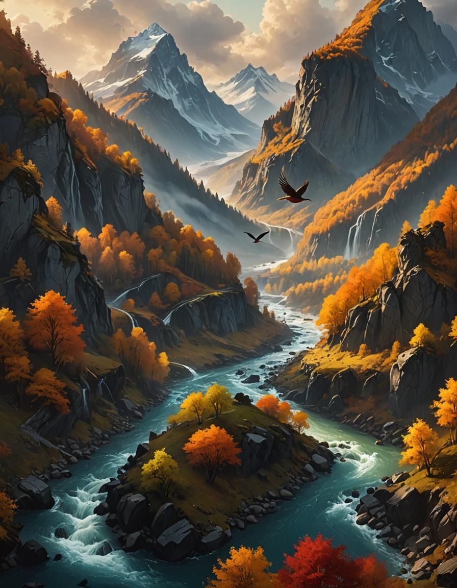 Wild Flight :: Soaring Above Nature's Majesty - AI Generated Artwork ...