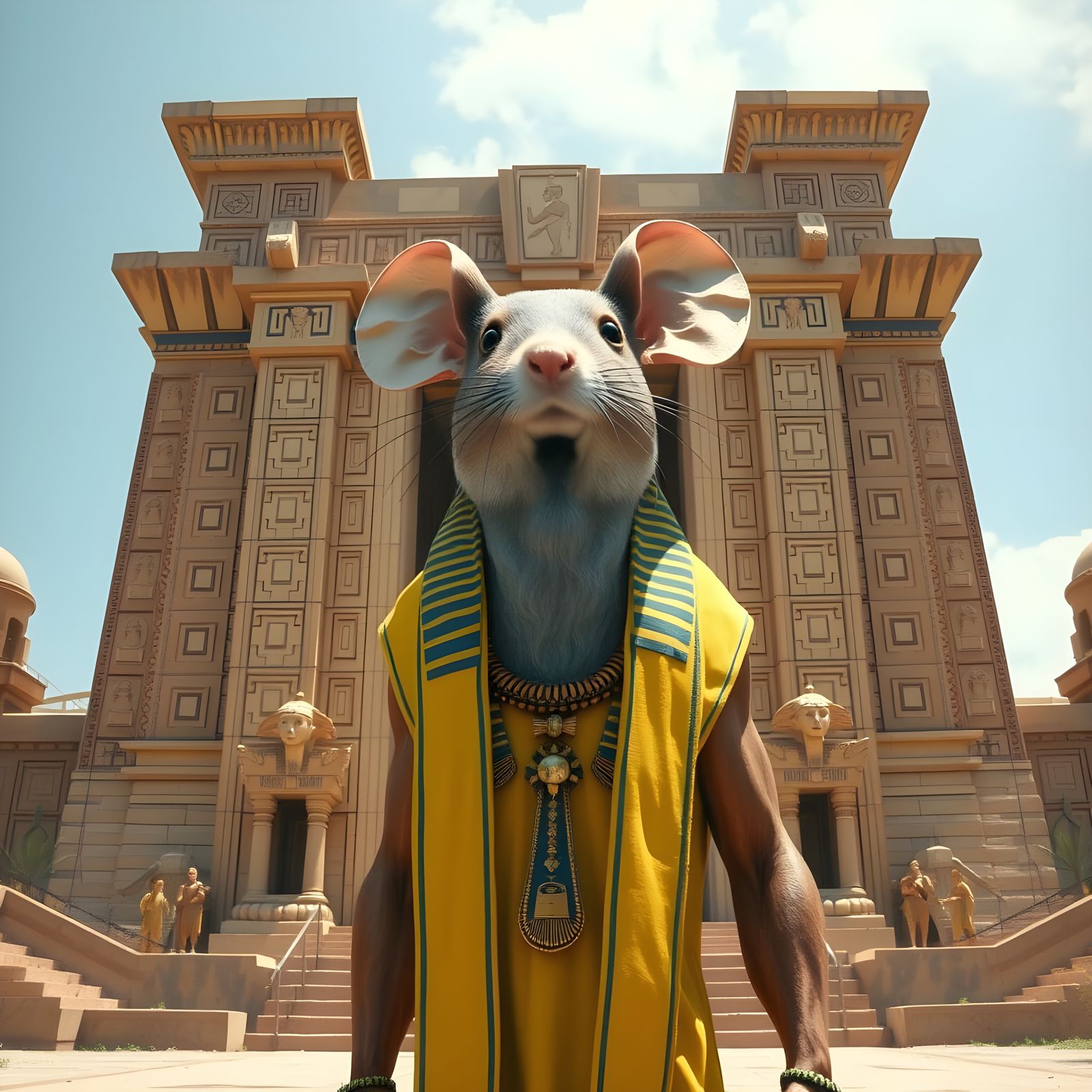 mouse god at an Egyptian temple - mouse god at an Egyptian t...