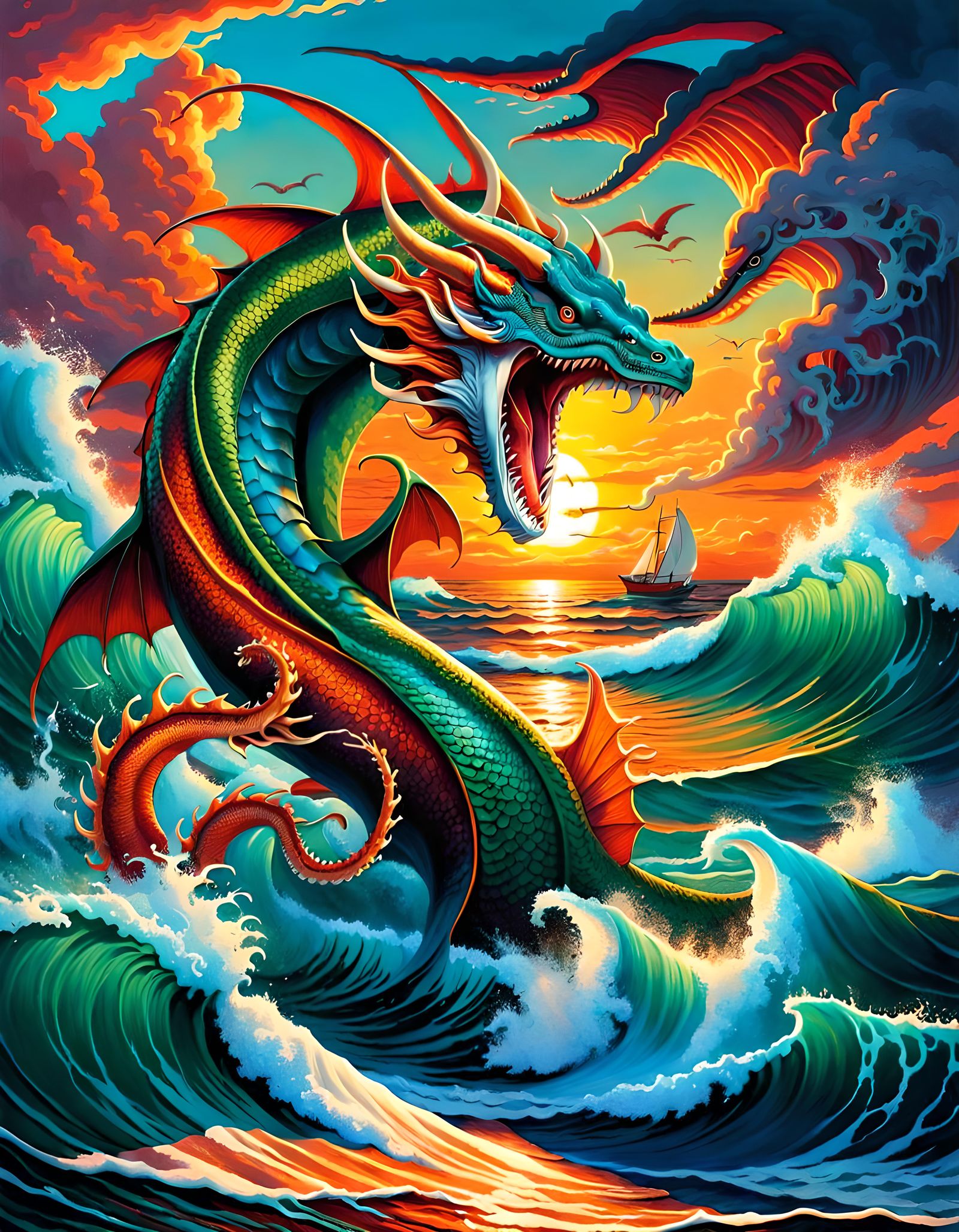 C Beast Eat Sea Beast? - AI Generated Artwork - NightCafe Creator