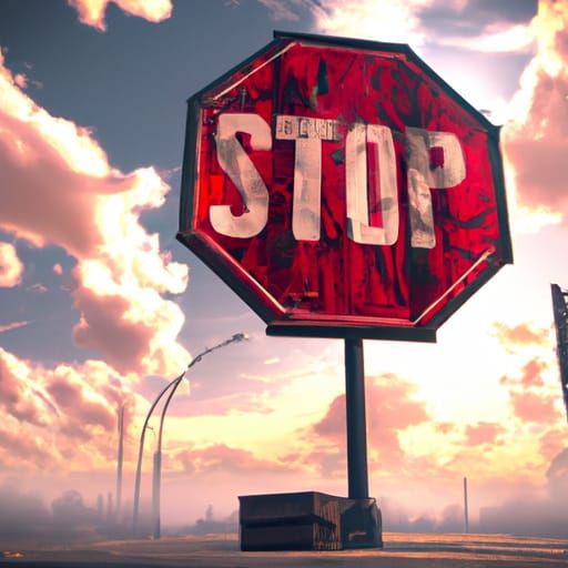 A stop sign - AI Generated Artwork - NightCafe Creator
