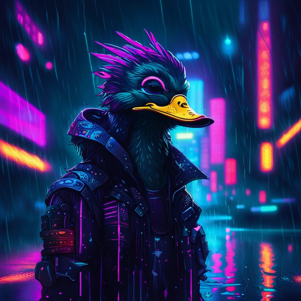 Cyberpunk duck - AI Generated Artwork - NightCafe Creator
