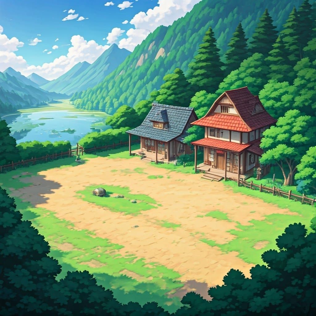 2d RPG wilderness village map - Fantastical RPG Wilderness M...