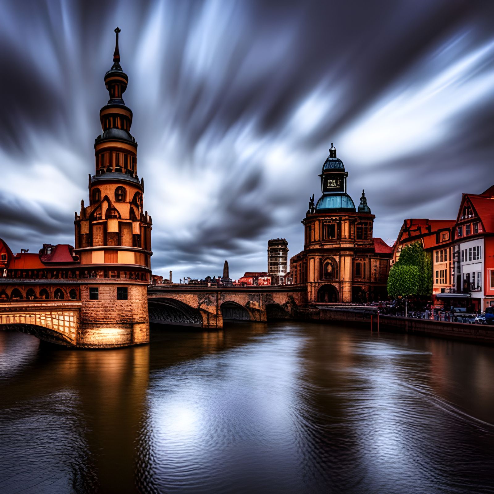 Bavarian Town - AI Generated Artwork - NightCafe Creator