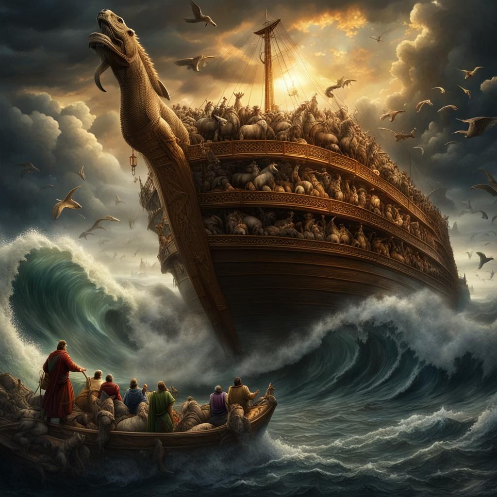 Noah's ark Scene - AI Generated Artwork - NightCafe Creator