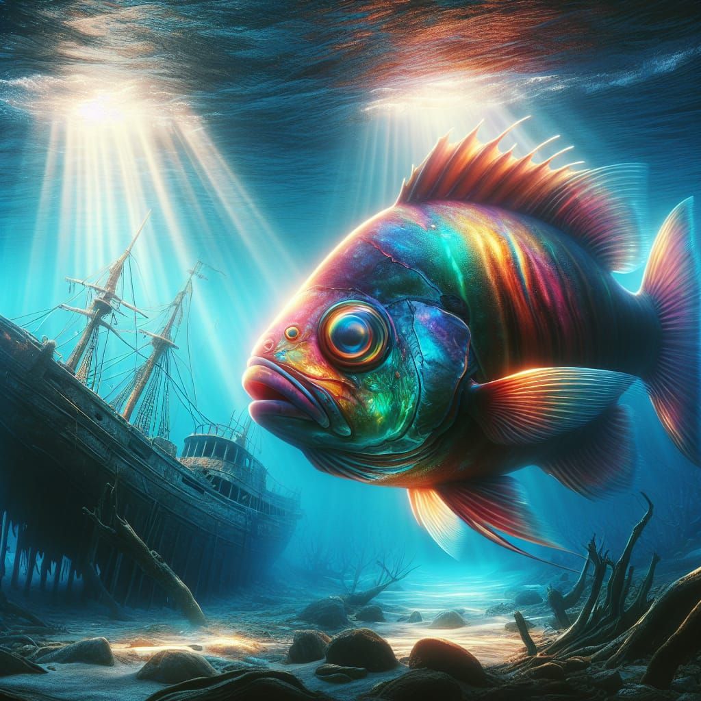 Glowing fish - AI Generated Artwork - NightCafe Creator