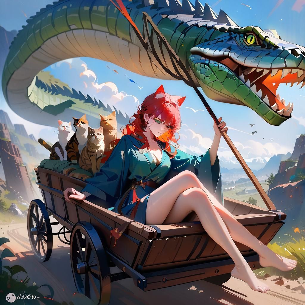 Neko musume Mage - AI Generated Artwork - NightCafe Creator