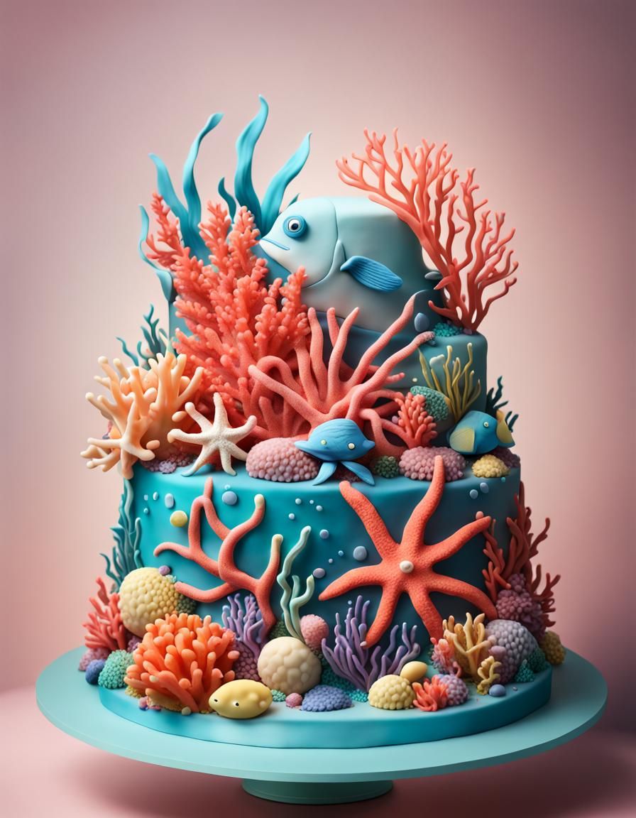 Underwater Wonders: Dive into the Enchanting Realm of a Maximalist Cake ...