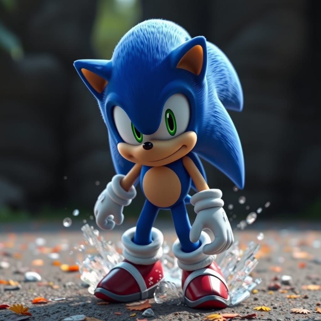 Sonic the hedgehog - Hyperrealistic Sonic the Hedgehog in 8...
