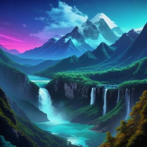 earth's natural wonders: mountains, oceans, forests, and waterfalls ...