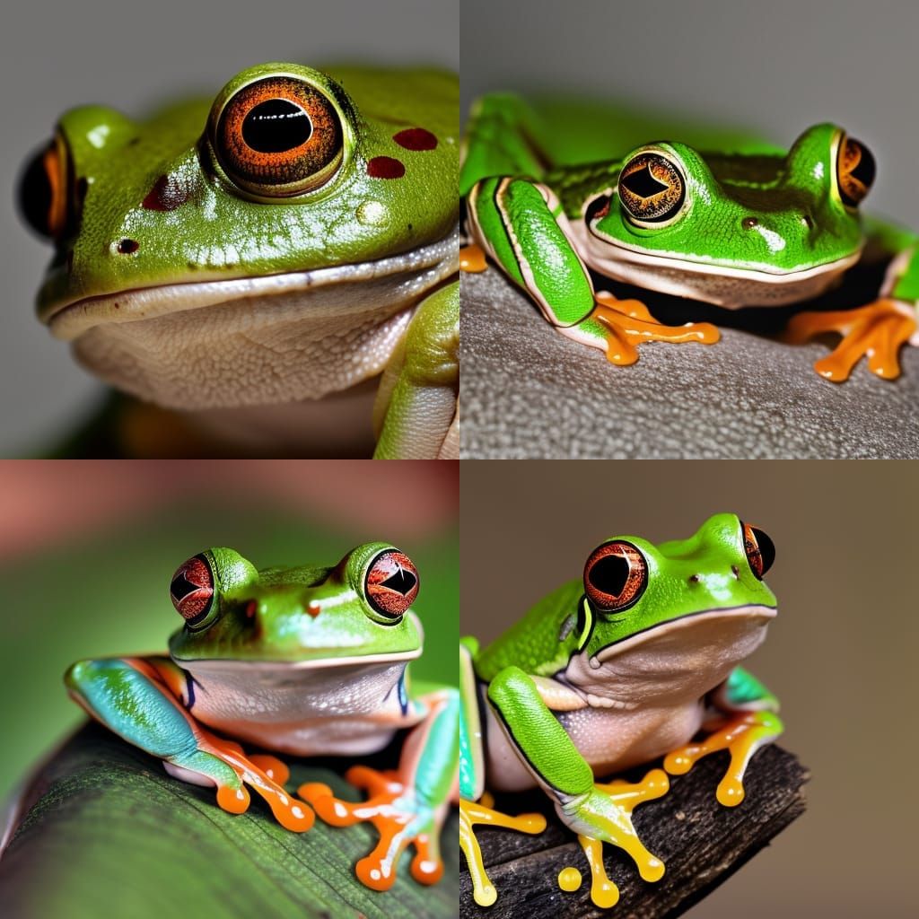 Tree frogs - AI Generated Artwork - NightCafe Creator