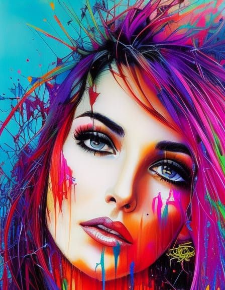 Heather Thomas by Carne Griffiths - AI Generated Artwork - NightCafe ...