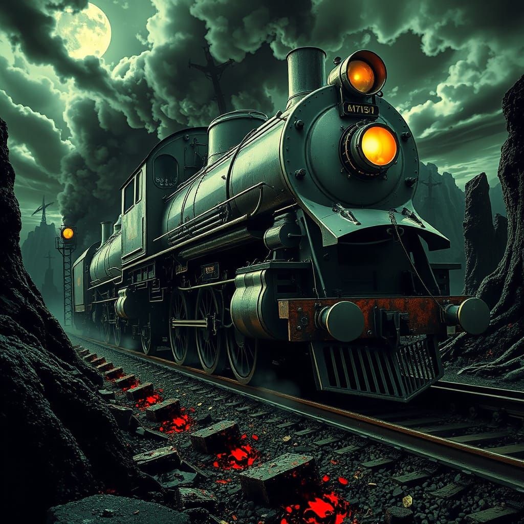 Ultimate masterpiece, DSLR, retro-futuristic, lovecraftian, a green and ...