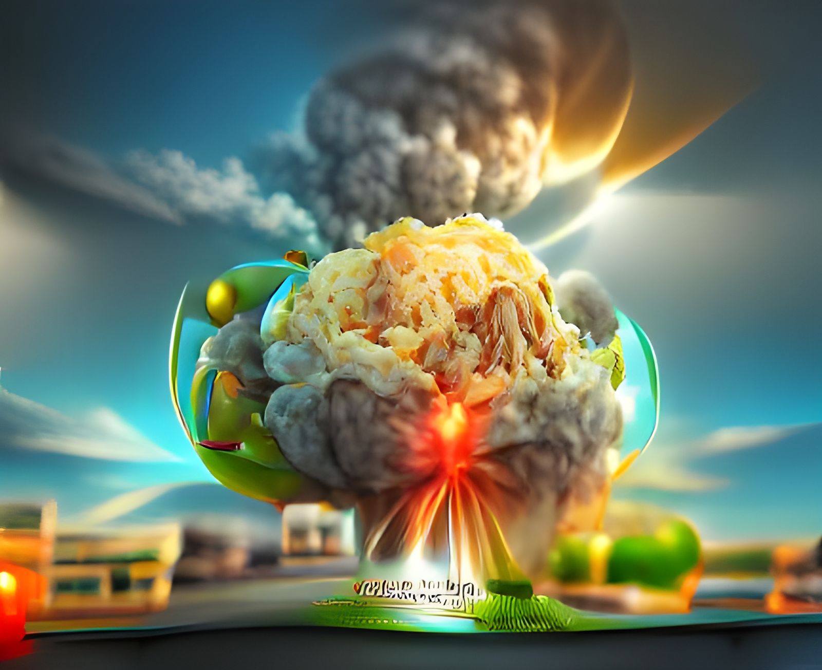 Nuclear Explosion - AI Generated Artwork - NightCafe Creator