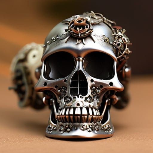 exploded skull model Steampunk - more steampunk skulls! - AI Generated ...
