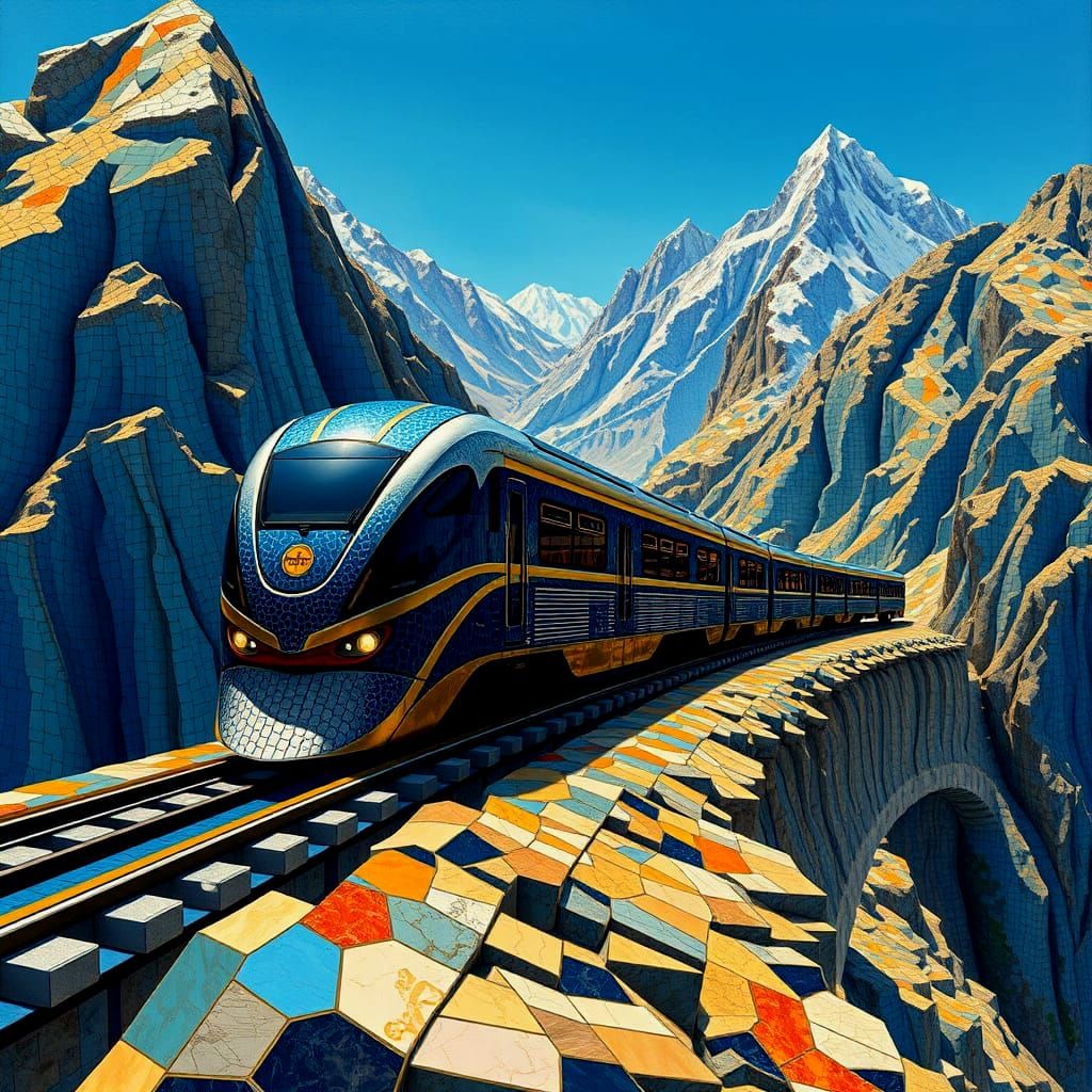 3/16/2025-Mosaic Train Art By Archangel Tara