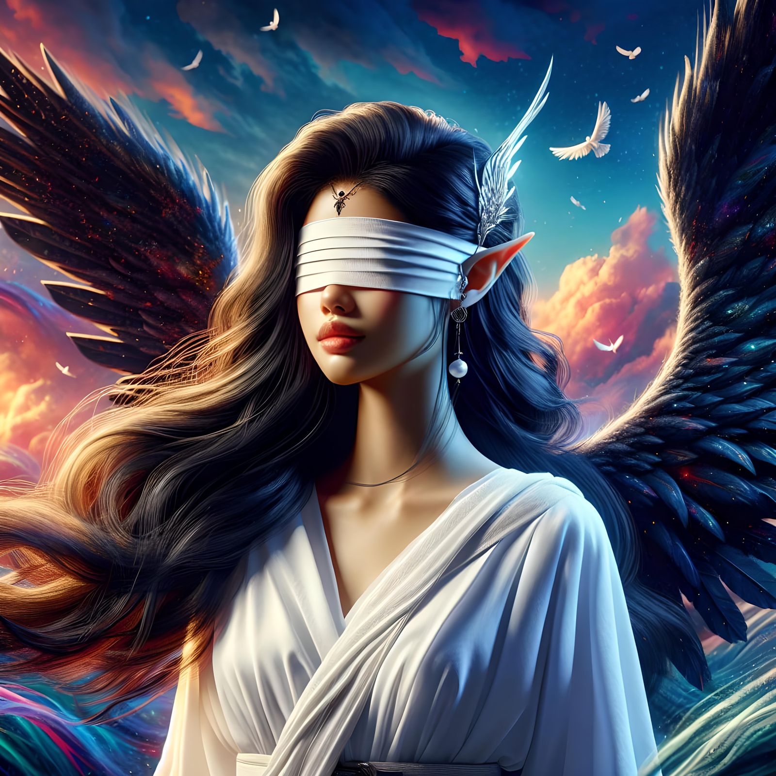 The Blind Angel - Light Edition 2 - AI Generated Artwork - NightCafe ...