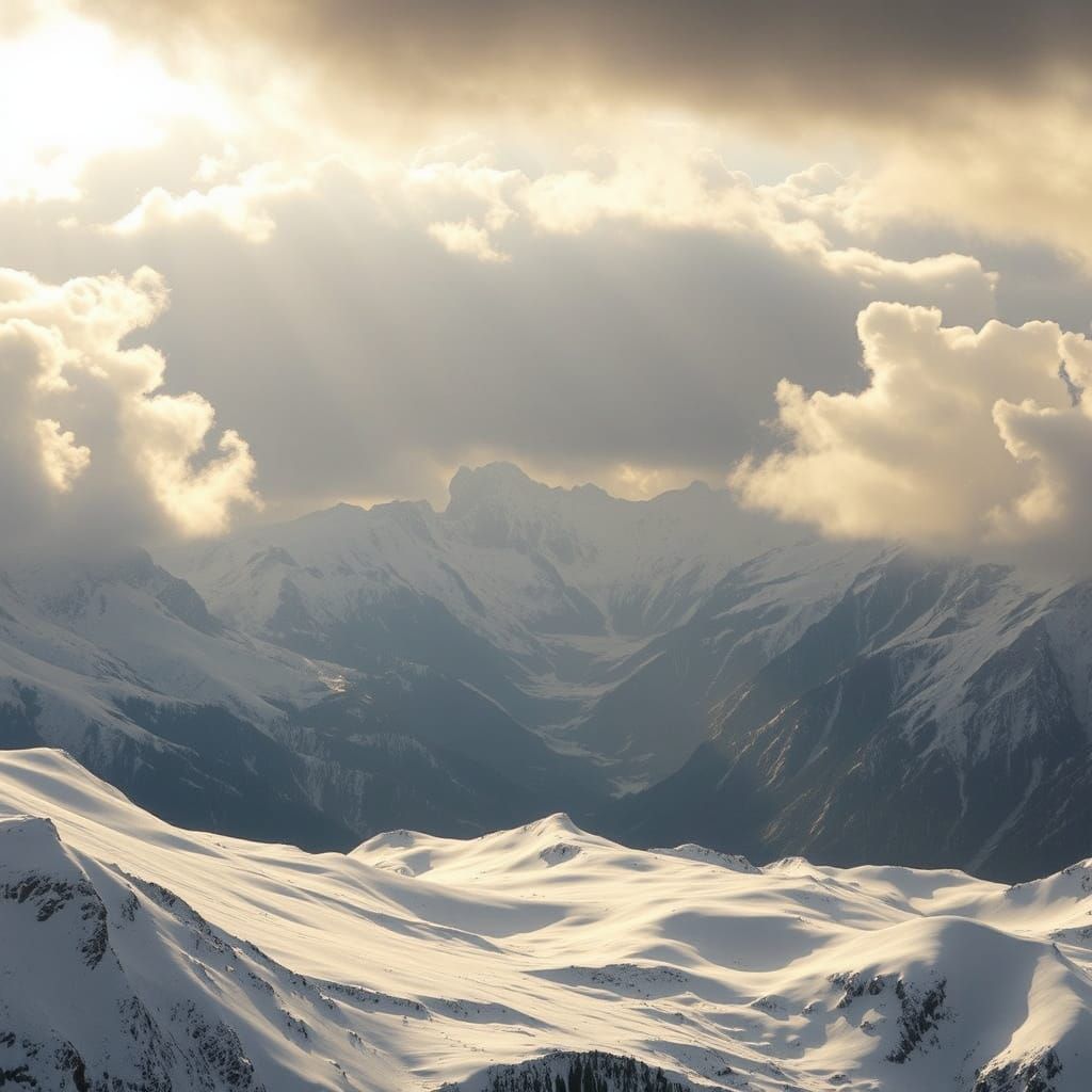 A striking scene of frosty ridges - Ethereal Mountains Disap...