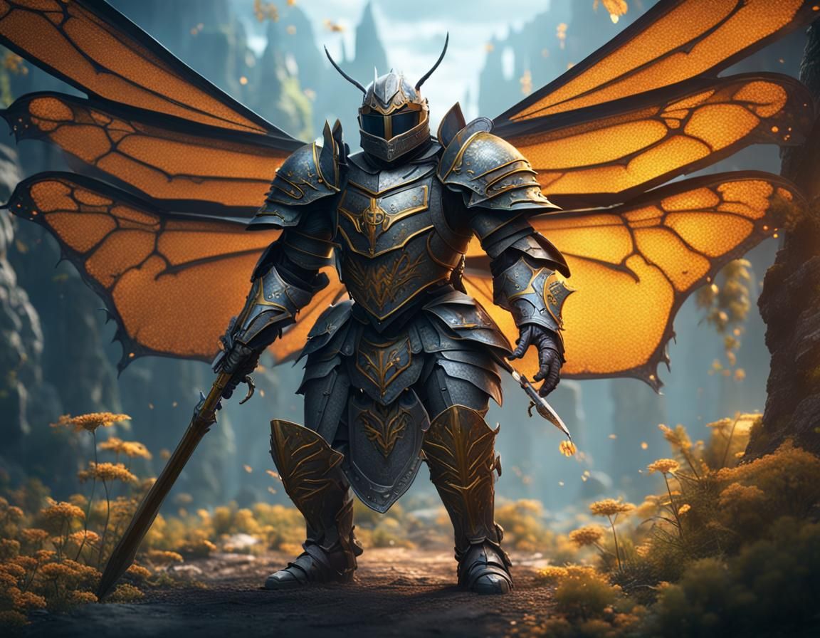 A butterfly knight - AI Generated Artwork - NightCafe Creator