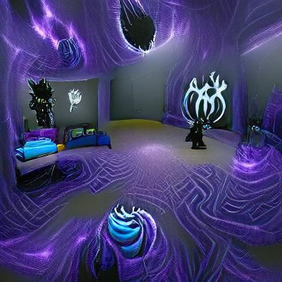 Void Tendrils imprint room - AI Generated Artwork - NightCafe Creator