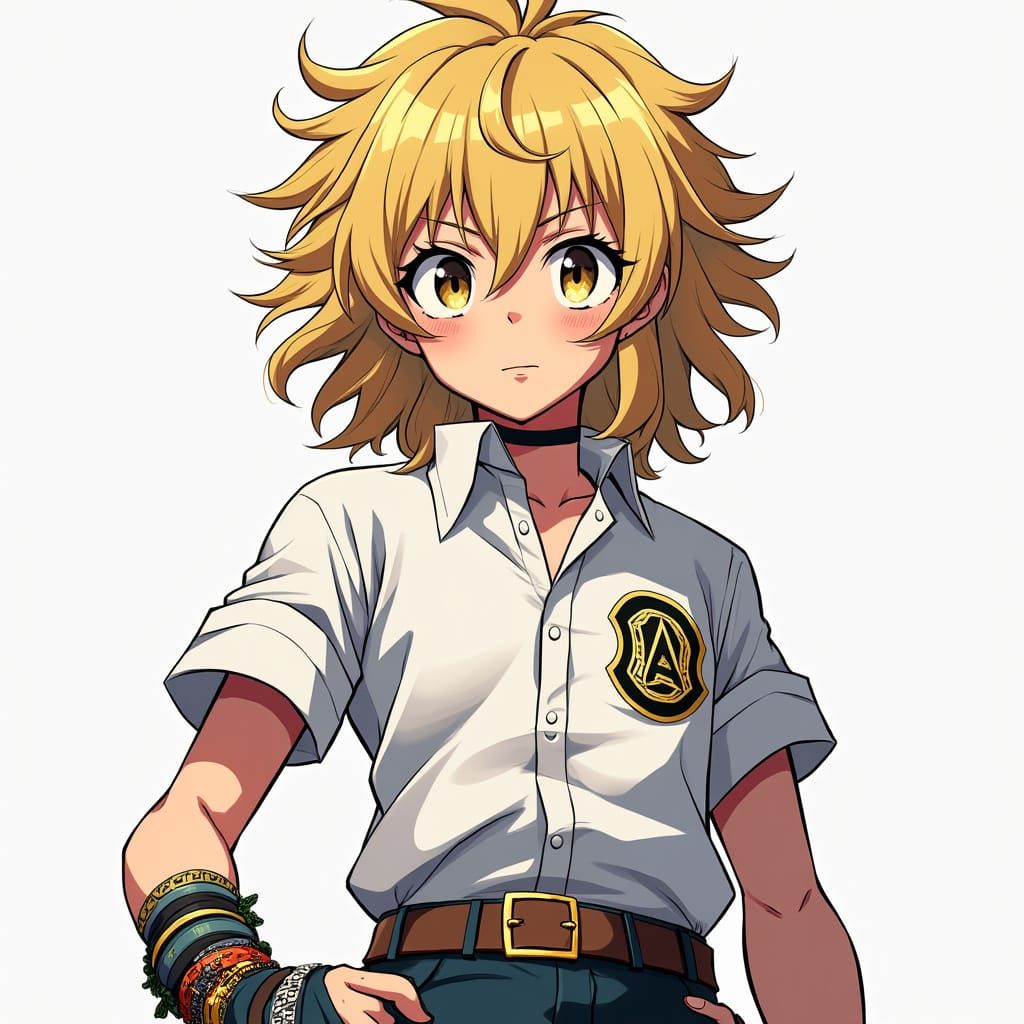 My Hero Academia Hero in Edgy Manga Style Uniform - AI Art