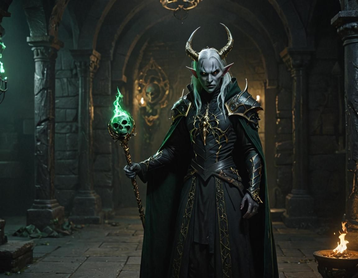 Drow Necromancer - AI Generated Artwork - NightCafe Creator