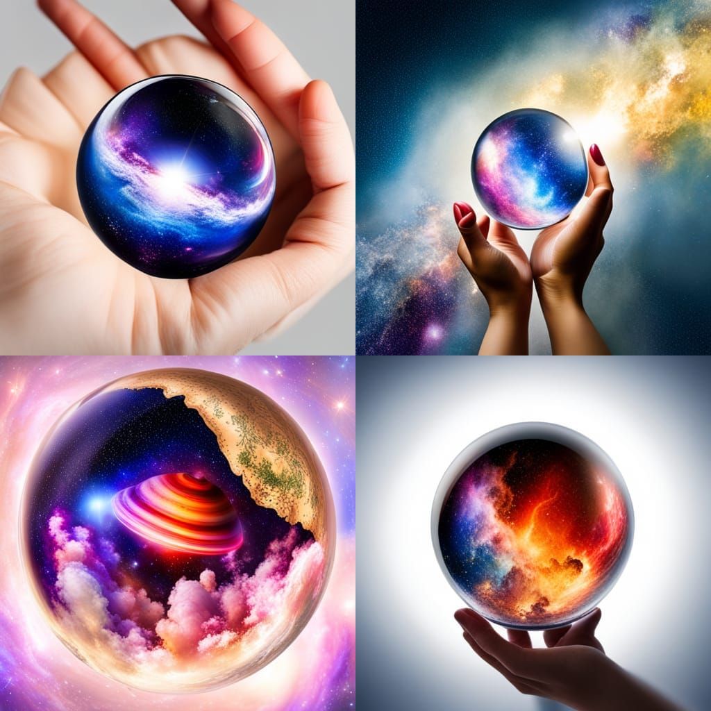 Crystal Ball Galaxy - AI Generated Artwork - NightCafe Creator