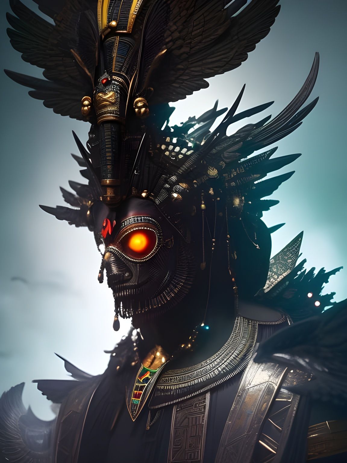 Insanely detailed photograph of an elaborate amazing Egyptian Majestic ...