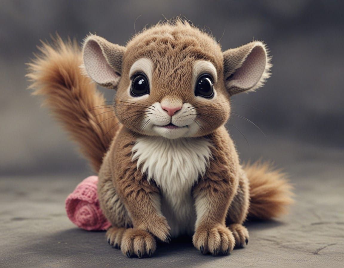 A small, eight-inch-tall, squirrel-like animal with a rounded body ...