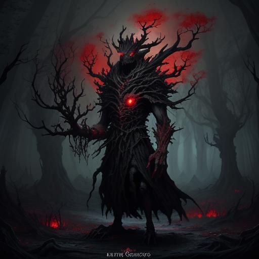 An evil tree. - AI Generated Artwork - NightCafe Creator
