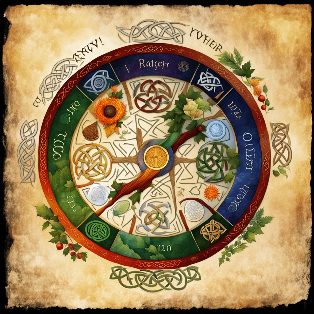 Celtic Wheel of the Year - AI Generated Artwork - NightCafe Creator
