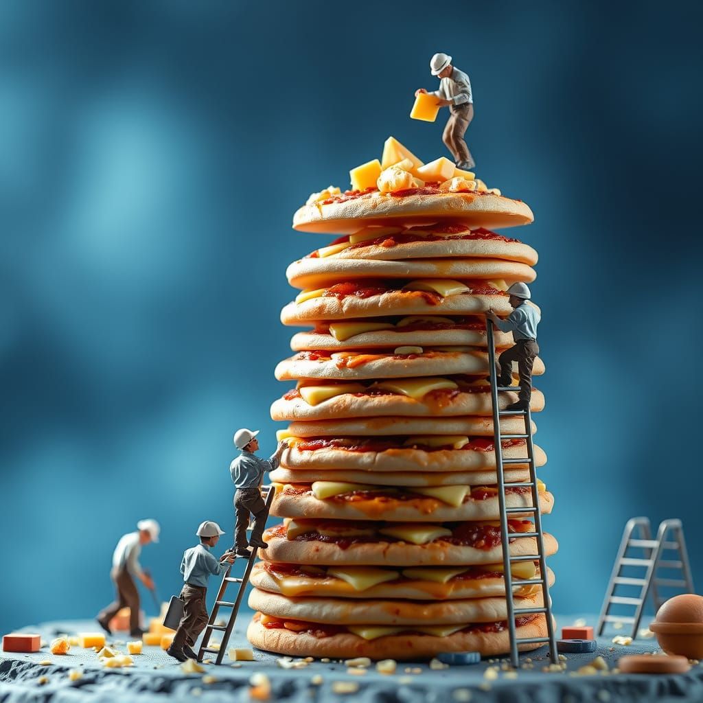 Hyper-Realistic Miniature Construction Scene with ... - AI Art