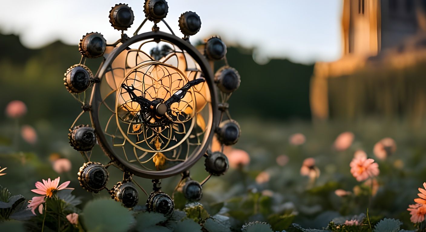 An Intricately Gothic Clock Oozes Sacred Geometry, real photography by ...