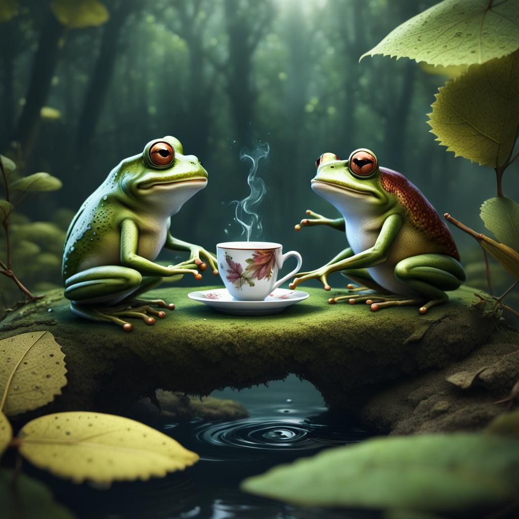 frogs couple - AI Generated Artwork - NightCafe Creator