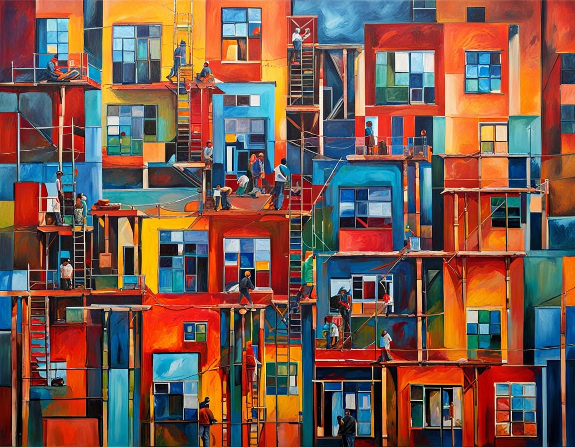 Selvatic symphony of colours in a post industrial complex - AI ...