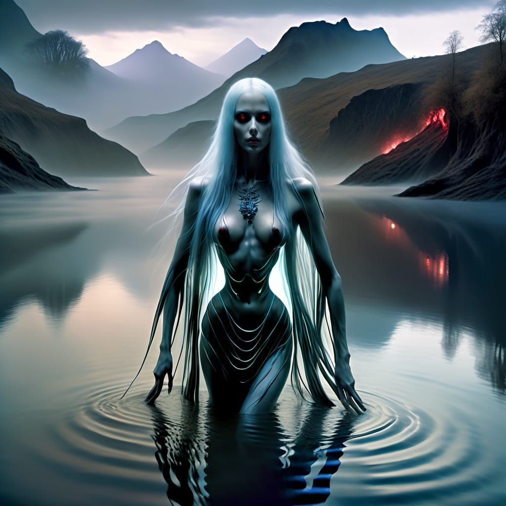 Dark Lady 2 - Ethereal Horror Goddess in Darkened Realm