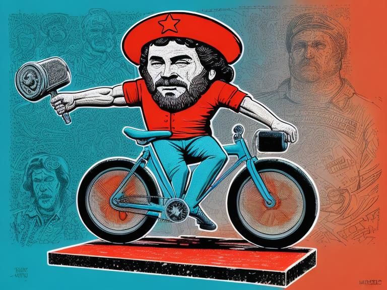 1980s Communist Bicycle Man - AI Generated Artwork - NightCafe Creator