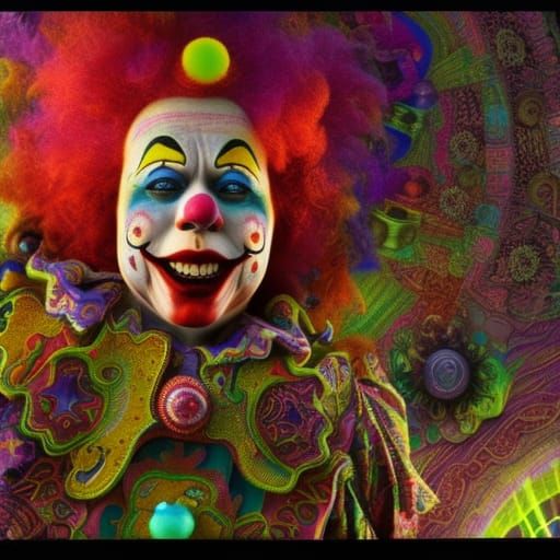 Psychedelic Clown - AI Generated Artwork - NightCafe Creator