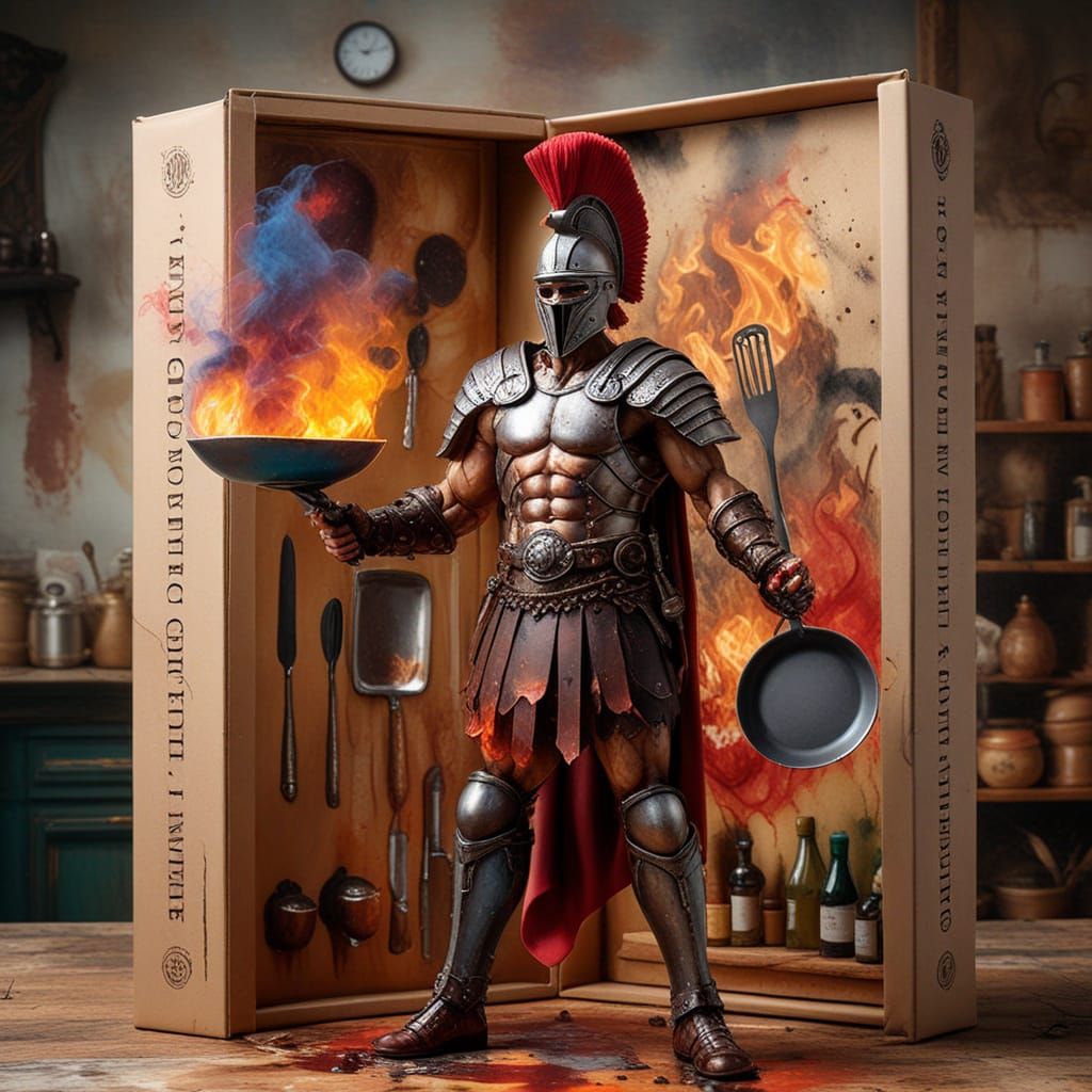 Boxed action figure: The Gourmet Gladiator