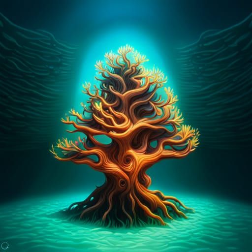 Underwater Tree - AI Generated Artwork - NightCafe Creator