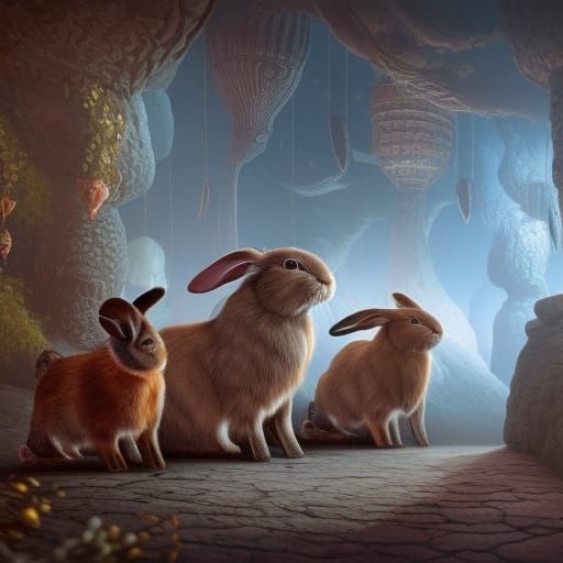 Museum honoring rabbits and their great achievements - AI Generated ...